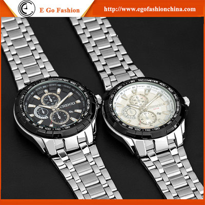 031A Day&Date Analog Watches Quartz Movement Stainless Steel Sports Watch Casual Watches