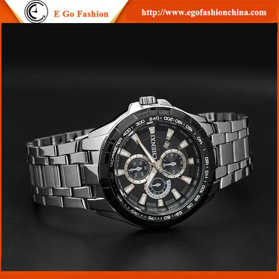 031A Day&Date Analog Watches Quartz Movement Stainless Steel Sports Watch Casual Watches
