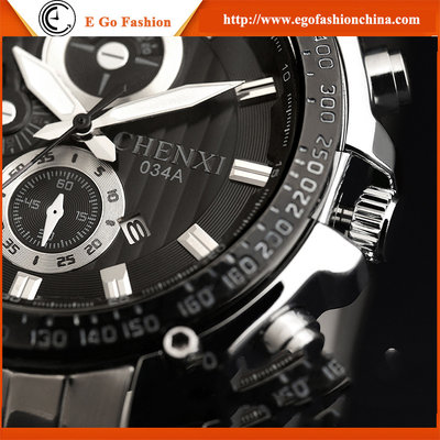 034A Full Stainless Steel Watch for Business Man Sports Watch Casual Watches Gift Watches