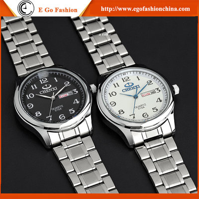 010A Day Date Function Stainless Steel Watch for Business Man Sports Watch Casual Watches