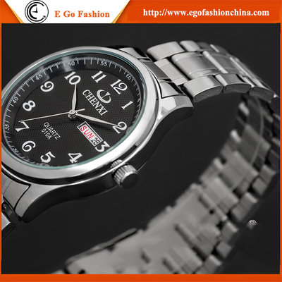 010A Day Date Function Stainless Steel Watch for Business Man Sports Watch Casual Watches