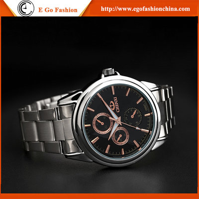005C Fashion Quartz Watch Jewelry Watches Rose Gold Marks 3 Subdials Watch Gift Wristwatch