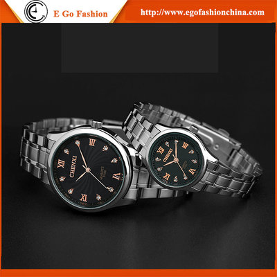 010D Couple Watch for Man Women's Watch Stainless Steel Quartz Watch Rose Gold Hot Watches