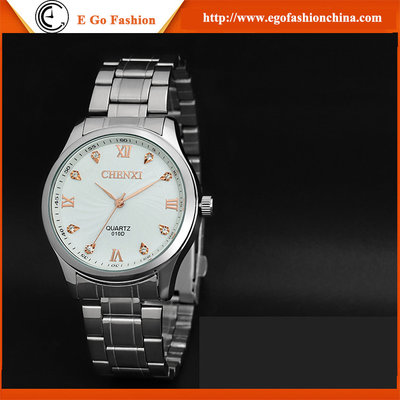 010D Couple Watch for Man Women's Watch Stainless Steel Quartz Watch Rose Gold Hot Watches