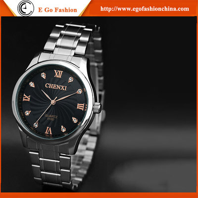 010D Couple Watch for Man Women's Watch Stainless Steel Quartz Watch Rose Gold Hot Watches