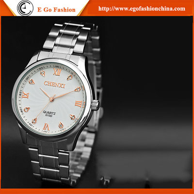 010D Couple Watch for Man Women's Watch Stainless Steel Quartz Watch Rose Gold Hot Watches
