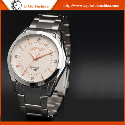 021B Stainless Steel Watches Fashion Casual Quartz Analog Watches for Man Rose Gold Watch