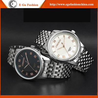 051A Fashion Classic Watch Round Case Rose Gold Marks Stainless Steel Watch Quartz Watches
