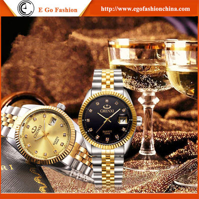 004A Gold Watch Luxury Stainless Steel Watches for Man Unisex Women Watch Quartz Watches