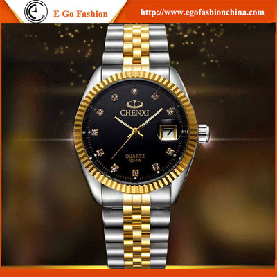 004A Gold Watch Luxury Stainless Steel Watches for Man Unisex Women Watch Quartz Watches