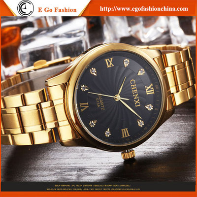 013 Full Gold Stainless Steel Watches Man Watch Quartz Watch Casual Dress Watch Roma Watch