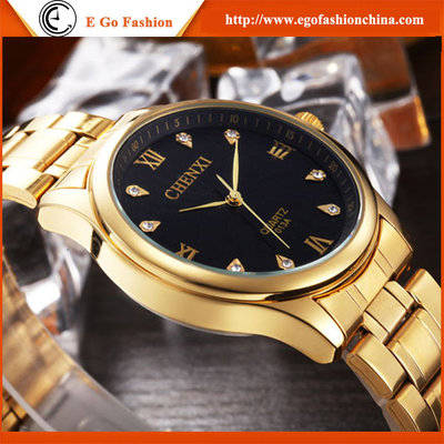 013 Full Gold Stainless Steel Watches Man Watch Quartz Watch Casual Dress Watch Roma Watch