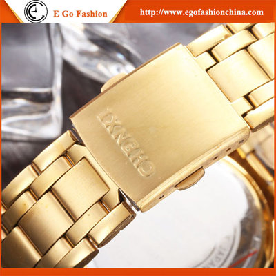 013 Full Gold Stainless Steel Watches Man Watch Quartz Watch Casual Dress Watch Roma Watch