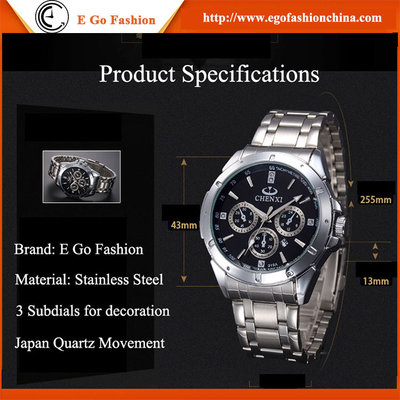 019A Full Stainless Steel Watches for Man Quartz Analog Watch Classic Business Watches Men
