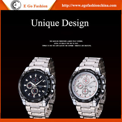 029B Stainless Steel Watches for Man Business Watch Quartz Analog Watches 3 Subdials Watch