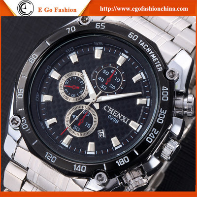 029B Stainless Steel Watches for Man Business Watch Quartz Analog Watches 3 Subdials Watch