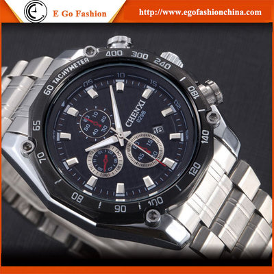 029B Stainless Steel Watches for Man Business Watch Quartz Analog Watches 3 Subdials Watch