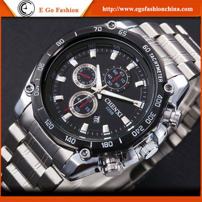 029B Stainless Steel Watches for Man Business Watch Quartz Analog Watches 3 Subdials Watch