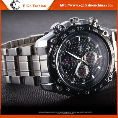 029B Stainless Steel Watches for Man Business Watch Quartz Analog Watches 3 Subdials Watch