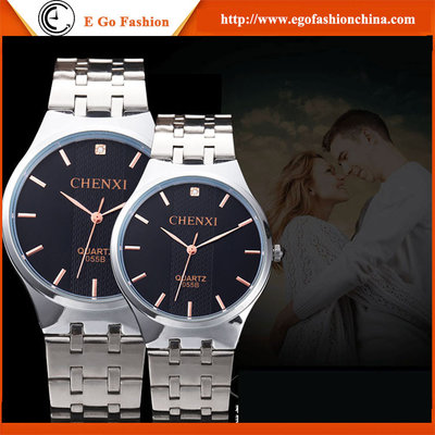 055A Rose Gold Marks Stainless Steel Couple Watches Lover Watch Roman Numbers OEM Watch