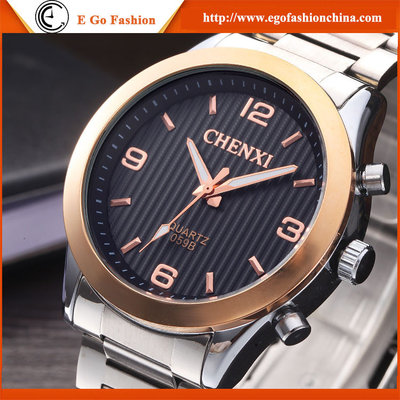 059B Rose Gold Watch Stainless Steel Quartz Watches Wholesale Cheap Women Watch Rhinestone