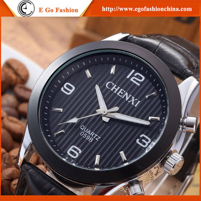 059B Genuine Leather Watch Sport Watch Quartz Analog Watches for Boy Girls Cheap Watches