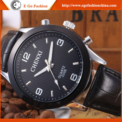 059B Genuine Leather Watch Sport Watch Quartz Analog Watches for Boy Girls Cheap Watches