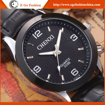 059B Genuine Leather Watch Sport Watch Quartz Analog Watches for Boy Girls Cheap Watches