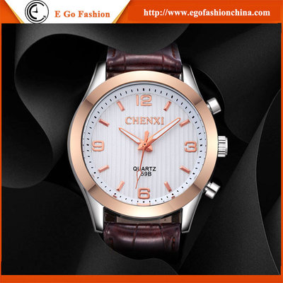059B Rose Gold Bezel Watch OEM Watch Quartz Watch Fashion Sports Watch Leather Watch Man