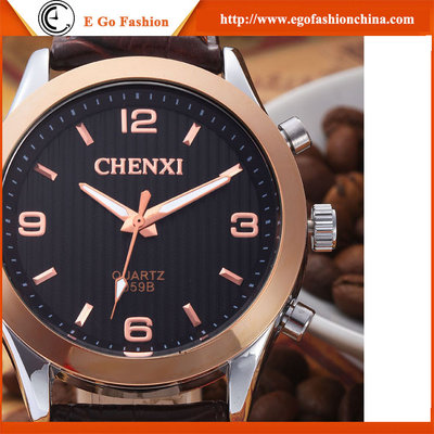 059B Rose Gold Bezel Watch OEM Watch Quartz Watch Fashion Sports Watch Leather Watch Man