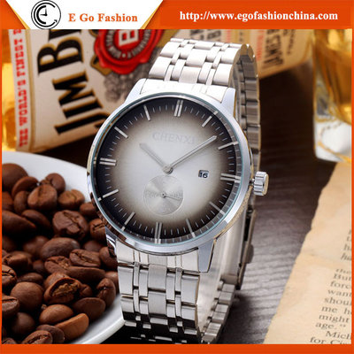 060A Leopard Blue Red White Mens Watch Stainless Steel Band Big Dial Watch Quartz Watches