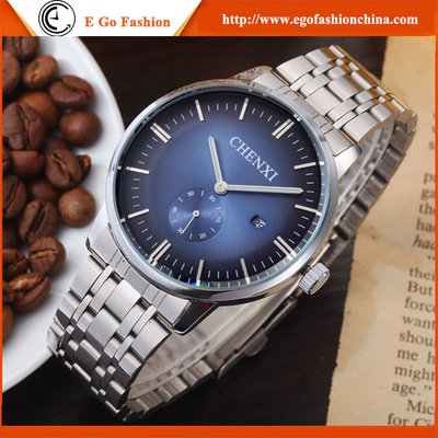 060A Leopard Blue Red White Mens Watch Stainless Steel Band Big Dial Watch Quartz Watches