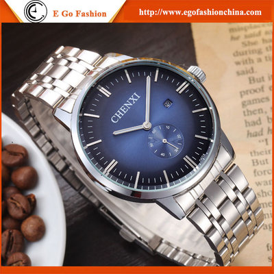 060A Leopard Blue Red White Mens Watch Stainless Steel Band Big Dial Watch Quartz Watches