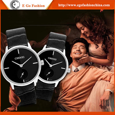 061A Couple Watch Valentine's Day Gift for Boyfriend Girlfriend Leather Watch Quartz Watch