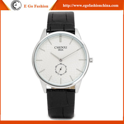 062A Your Logo Customized Watch OEM Watch Wholesale Genuine PU Leather Watch Unisex Watch