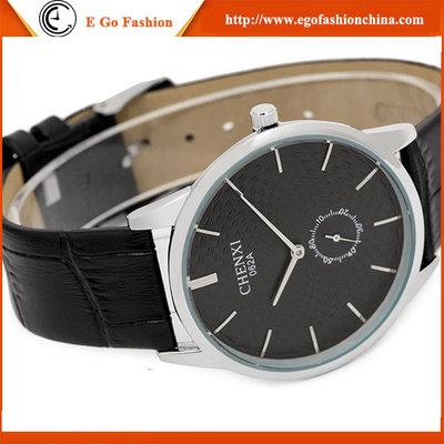 062A Your Logo Customized Watch OEM Watch Wholesale Genuine PU Leather Watch Unisex Watch