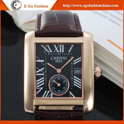 063A Fashion European Hotsale Watches Women Luxury Watch Rose Gold Square Quartz Watch New