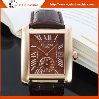 063A Fashion European Hotsale Watches Women Luxury Watch Rose Gold Square Quartz Watch New