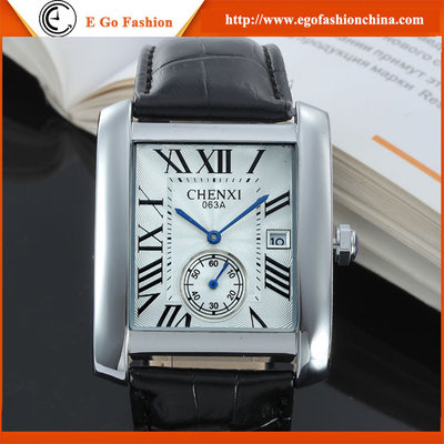 063A Fashion European Hotsale Watches Women Luxury Watch Rose Gold Square Quartz Watch New