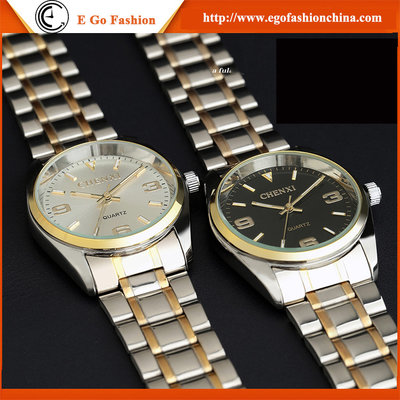 003A Two Tone Color Goldedn Watches Luxury Watch for Man Unisex Watch Steel Quartz Watches