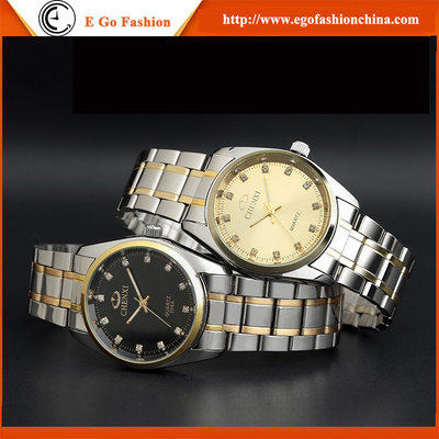 004A Gold Plate Watch Unisex Waztch Fashion Jewelry Wholesale Stainless Steel Watches Man