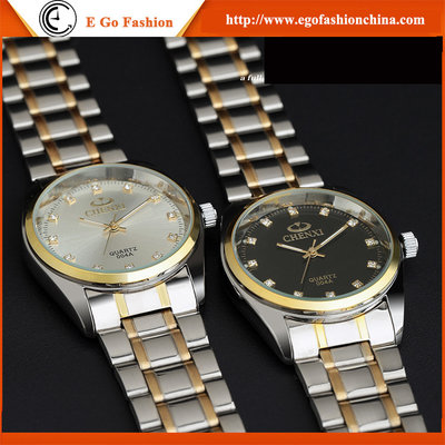 004A Gold Plate Watch Unisex Waztch Fashion Jewelry Wholesale Stainless Steel Watches Man