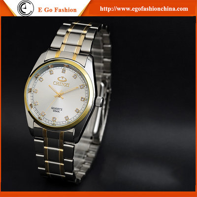004A Gold Plate Watch Unisex Waztch Fashion Jewelry Wholesale Stainless Steel Watches Man