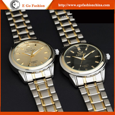 005A Fashion Jewelry Watches for Man Stainless Steel Watch Quartz Analog Watch Gold Watch