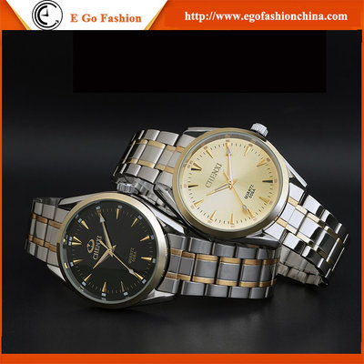 006A Fashion Business Watch Stainless Steel Watches Man Quartz Analog Watches for Woman