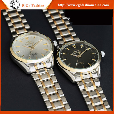 006A Fashion Business Watch Stainless Steel Watches Man Quartz Analog Watches for Woman