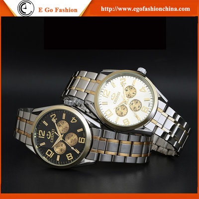 006C Fashion Watches Wholesale Stainless Steel Watch 3 Subdials Watch Quartz Gold Watches