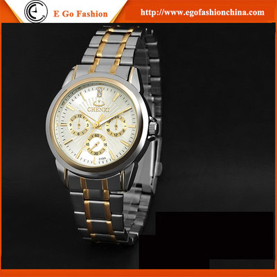 018A E Go Fashion Watches Man 3 Small Dials Golden Watch Original Japan Quartz Watch Mens