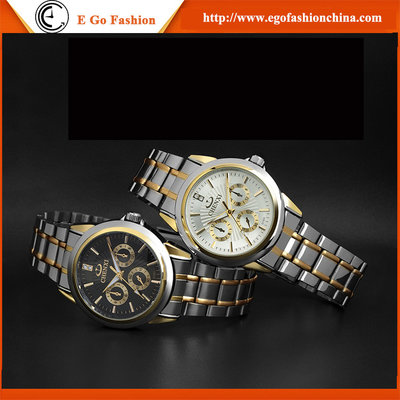 018A E Go Fashion Watches Man 3 Small Dials Golden Watch Original Japan Quartz Watch Mens