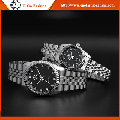 004A Couple Watch Pair Watches Man Woman Watch Ladies Watches Stainless Steel Watch New